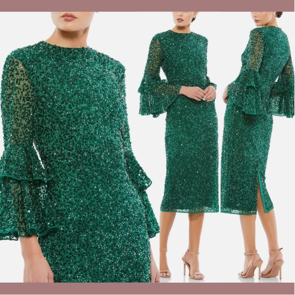 Mac Duggal Emerald Green Dress
